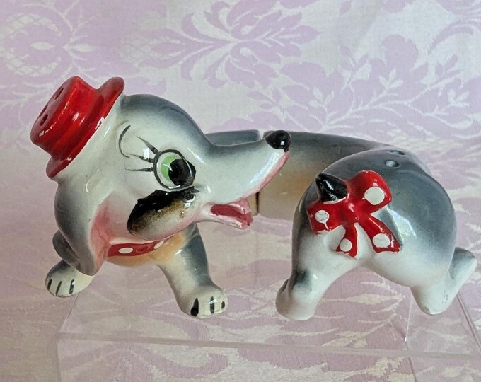Vintage MCM ARTMARK "hi Friend" Dachshund Dog Long Salt and Pepper ...