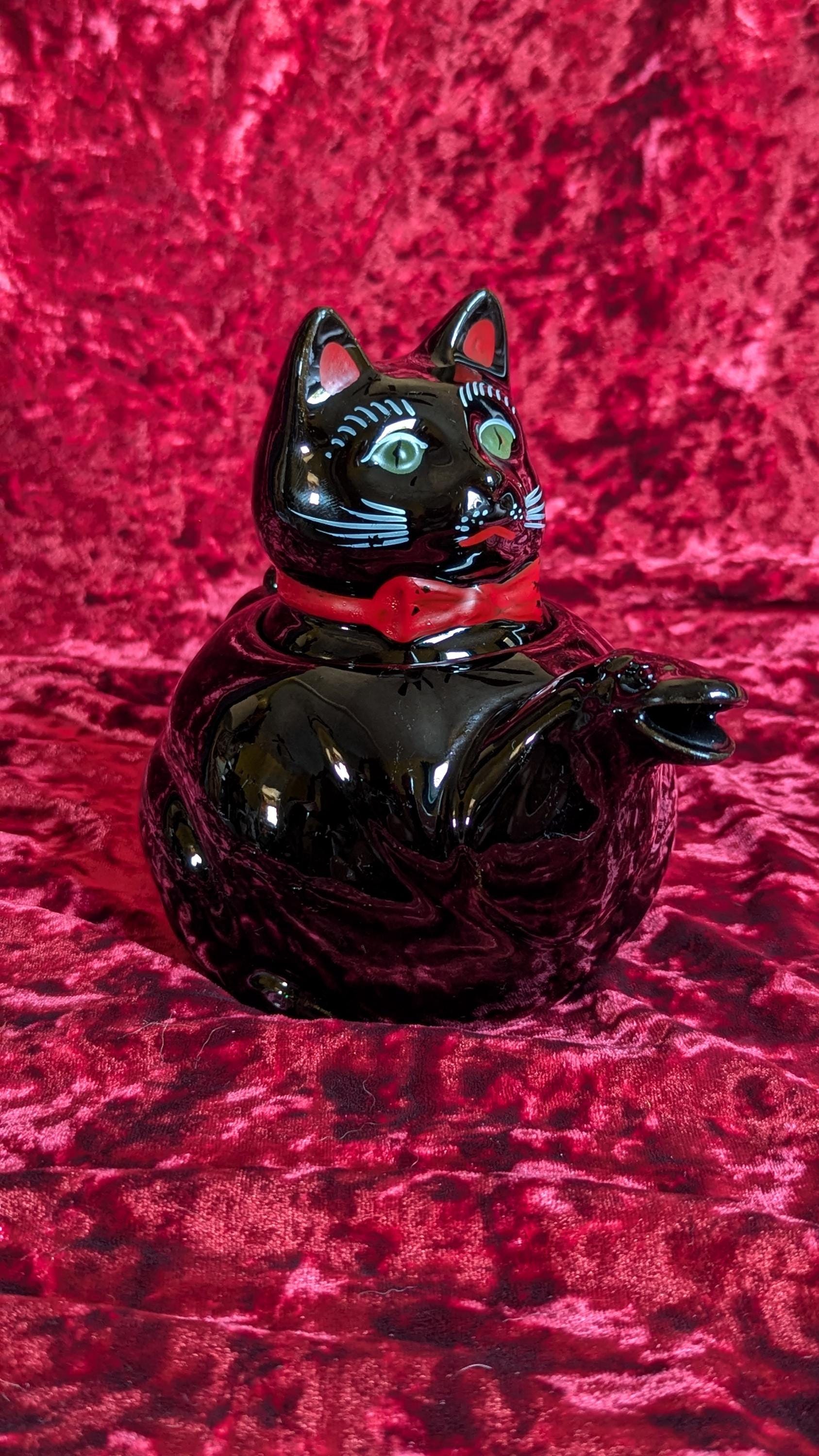Vintage 1950's Shafford Black Cat Teapot - Etsy