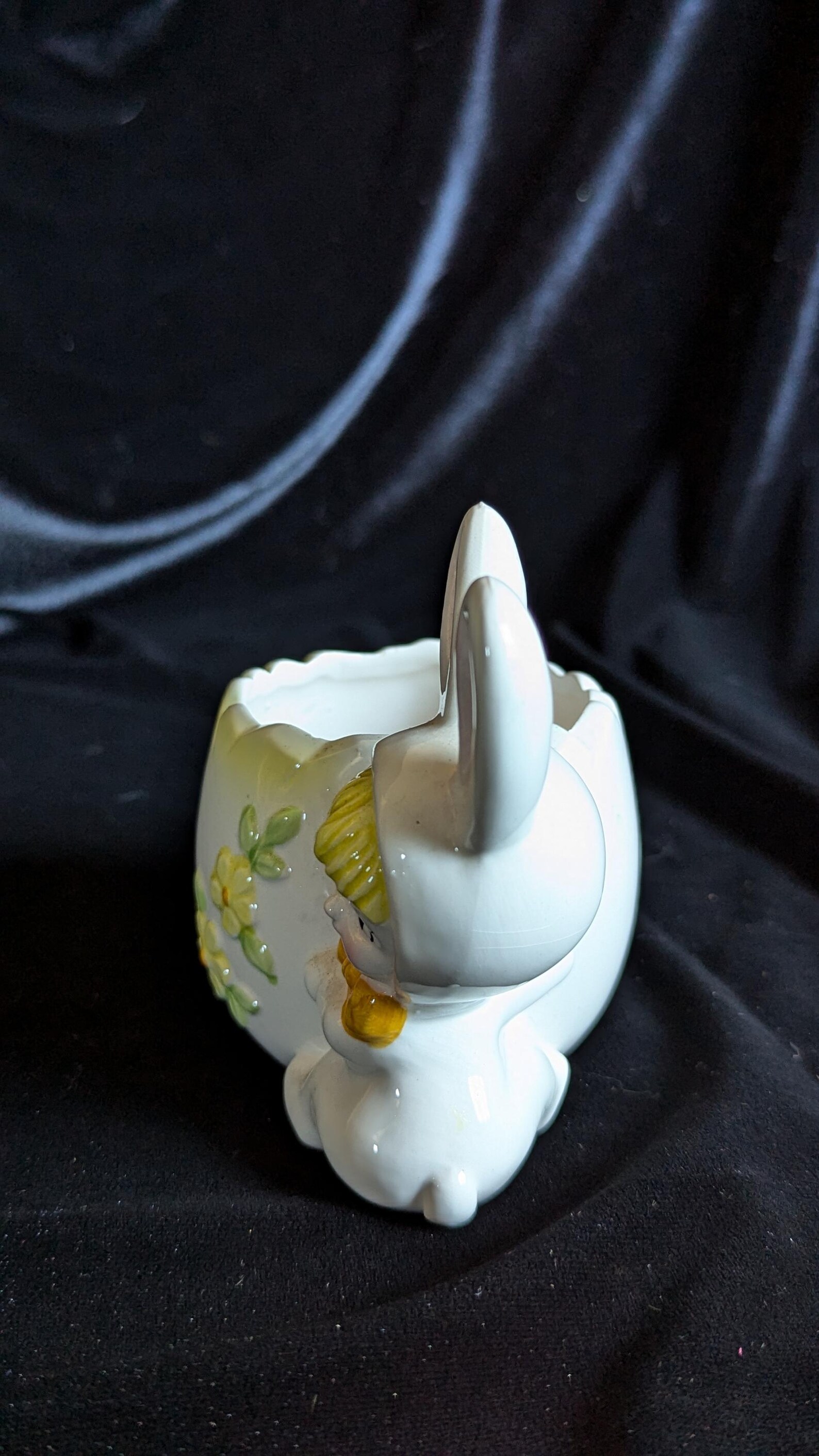 Vintage Lefton China Hand Painted Little Bunny Child With Easter Egg ...