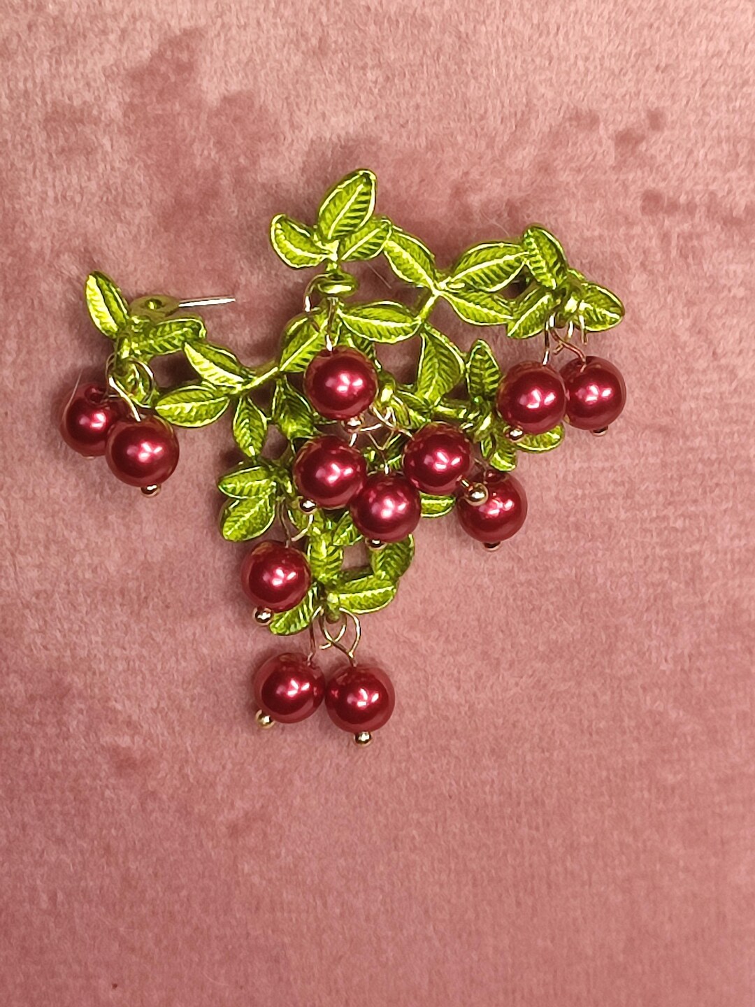 Gorgeous Christmas Holly Berry Brooch With Moving Berries - Etsy