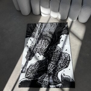 Scandinavian Berserk Rug, Warrior Guts Rug, Sword Rug, Popular Anime ...