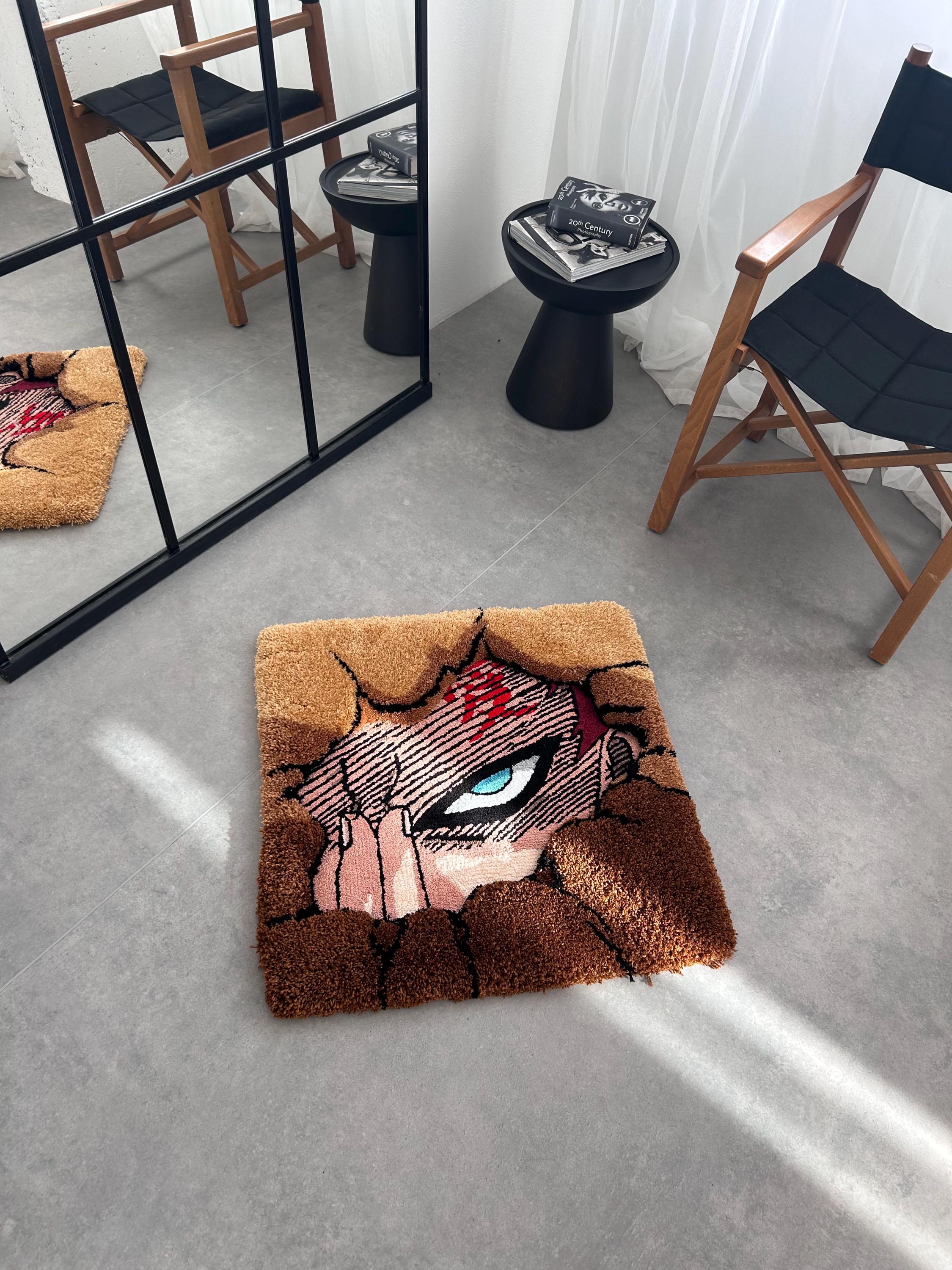 Handmade 3D Anime Rug: Sand Ninja Character Decor - Etsy