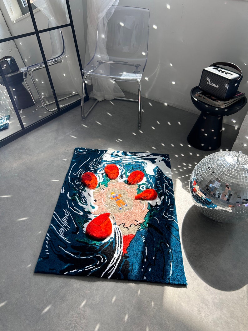 Handmade 3D Anime Rug: Custom Ninja Character Home Decor - Etsy