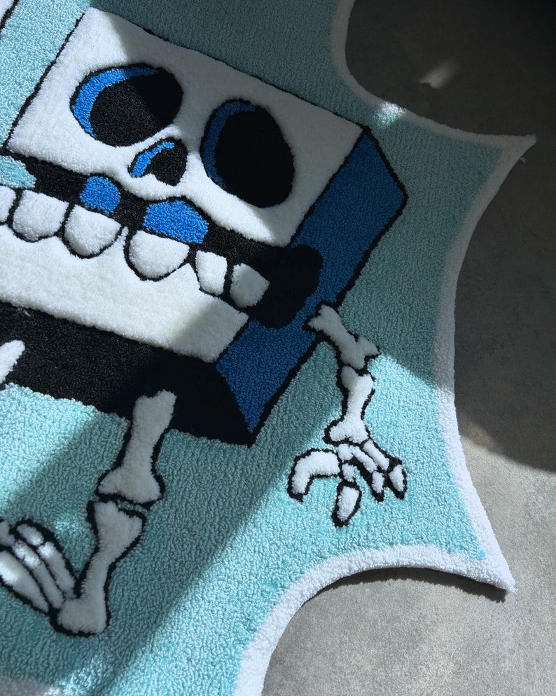 X-ray Skeleton Cartoon Character Rug Handmade Custom 3D - Etsy