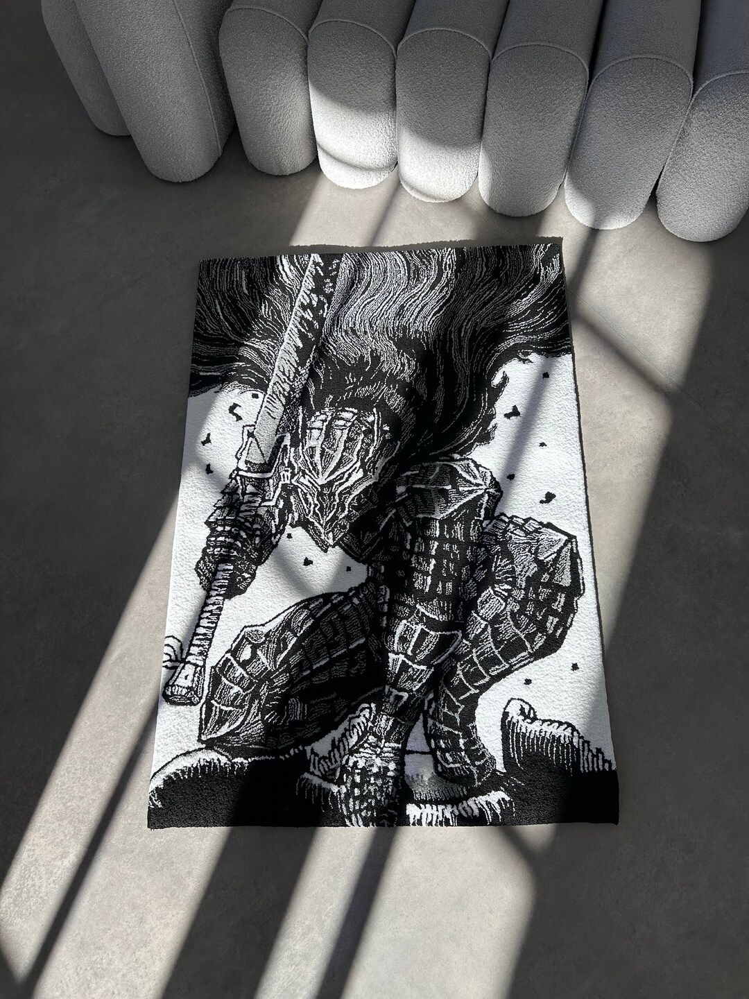 Scandinavian Berserk Rug, Warrior Guts Rug, Sword Rug, Popular Anime ...