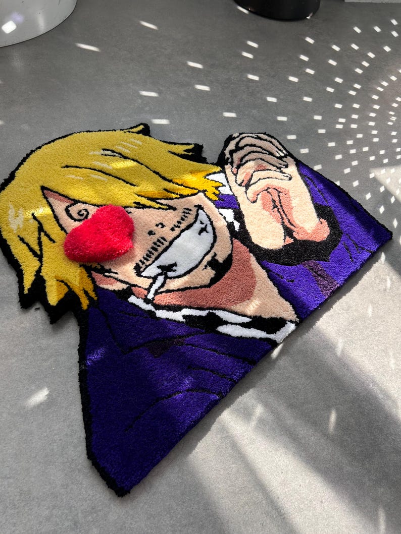 Handmade Anime Character Rug: Custom 3D Pirate Decor - Etsy