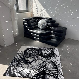 Scandinavian Theme, Berserk Warrior, Guts Rug, Sword Rug, Popular Anime ...
