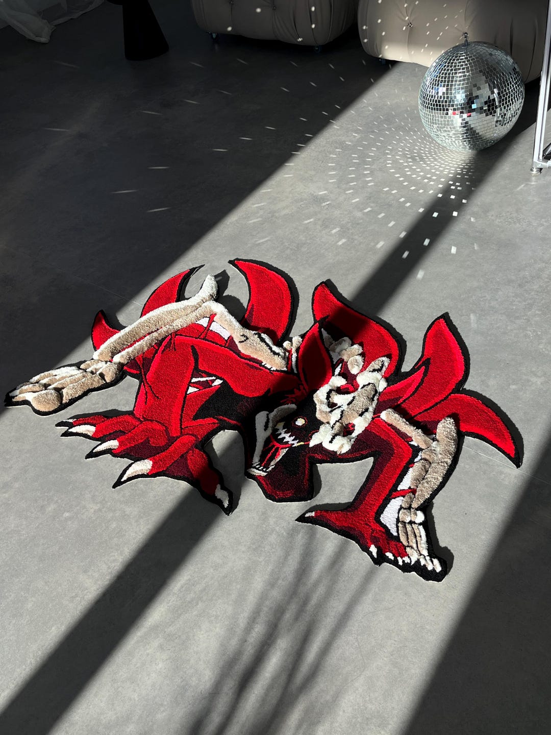 Fox With 9 Tails, Anime Rug, Fox Rug, Japanese Design Idea, Handmade ...