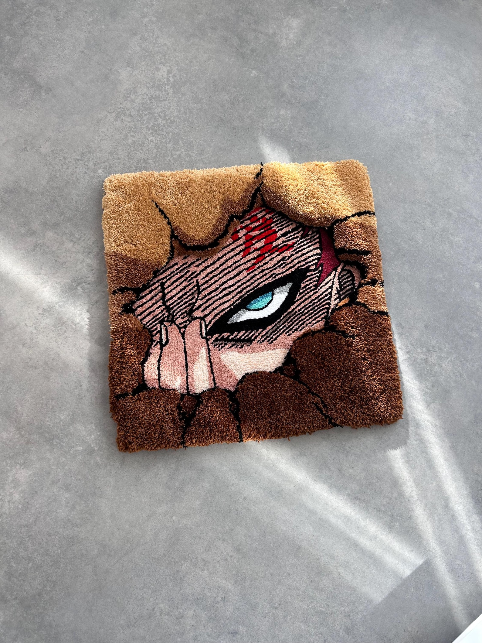 Handmade 3D Anime Rug: Sand Ninja Character Decor - Etsy