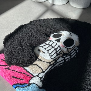 Skeleton Pirate Rug, Anime Character Rug, Handmade, Custom 3D Rug, Home ...