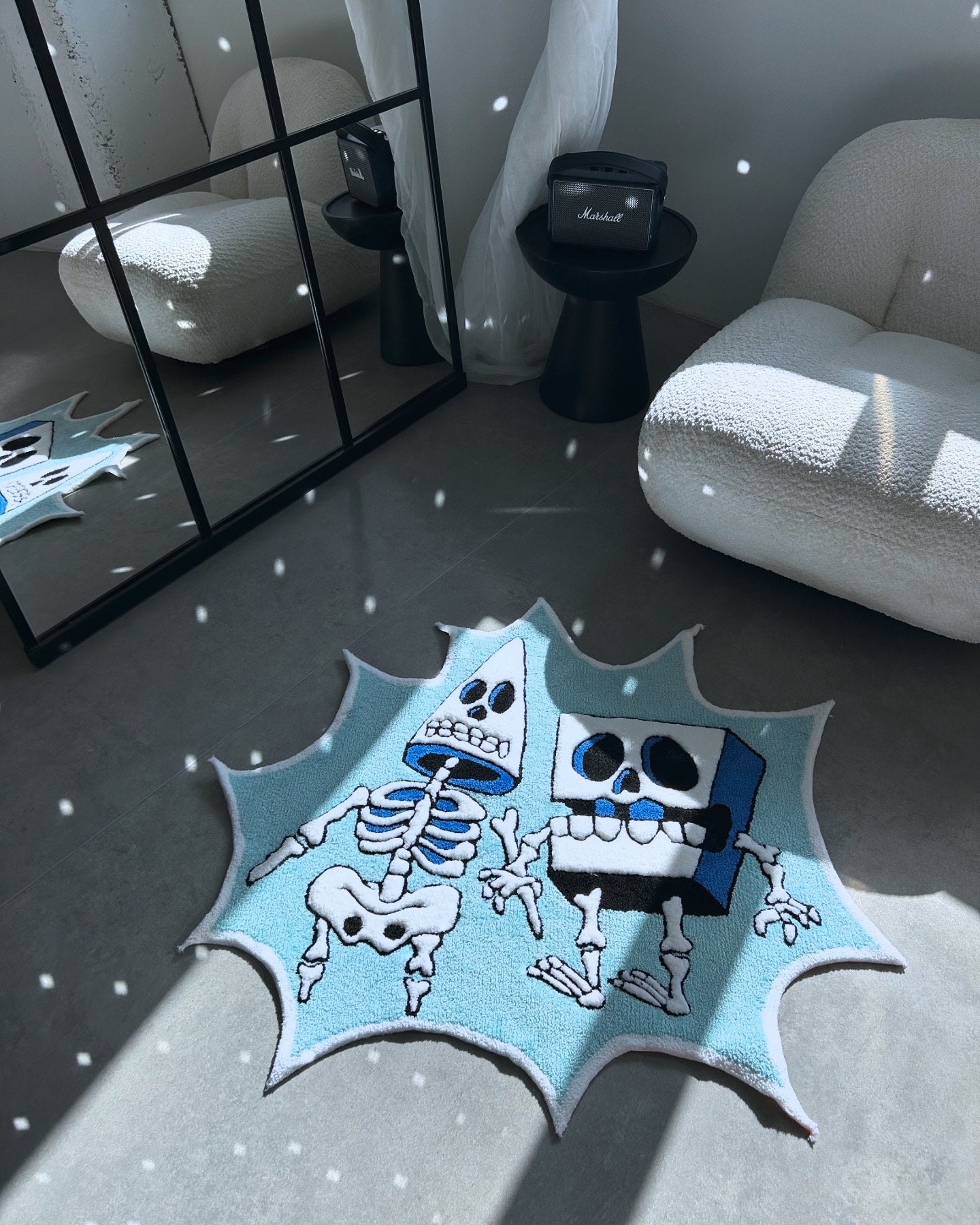 X-ray Skeleton Cartoon Character Rug Handmade Custom 3D - Etsy