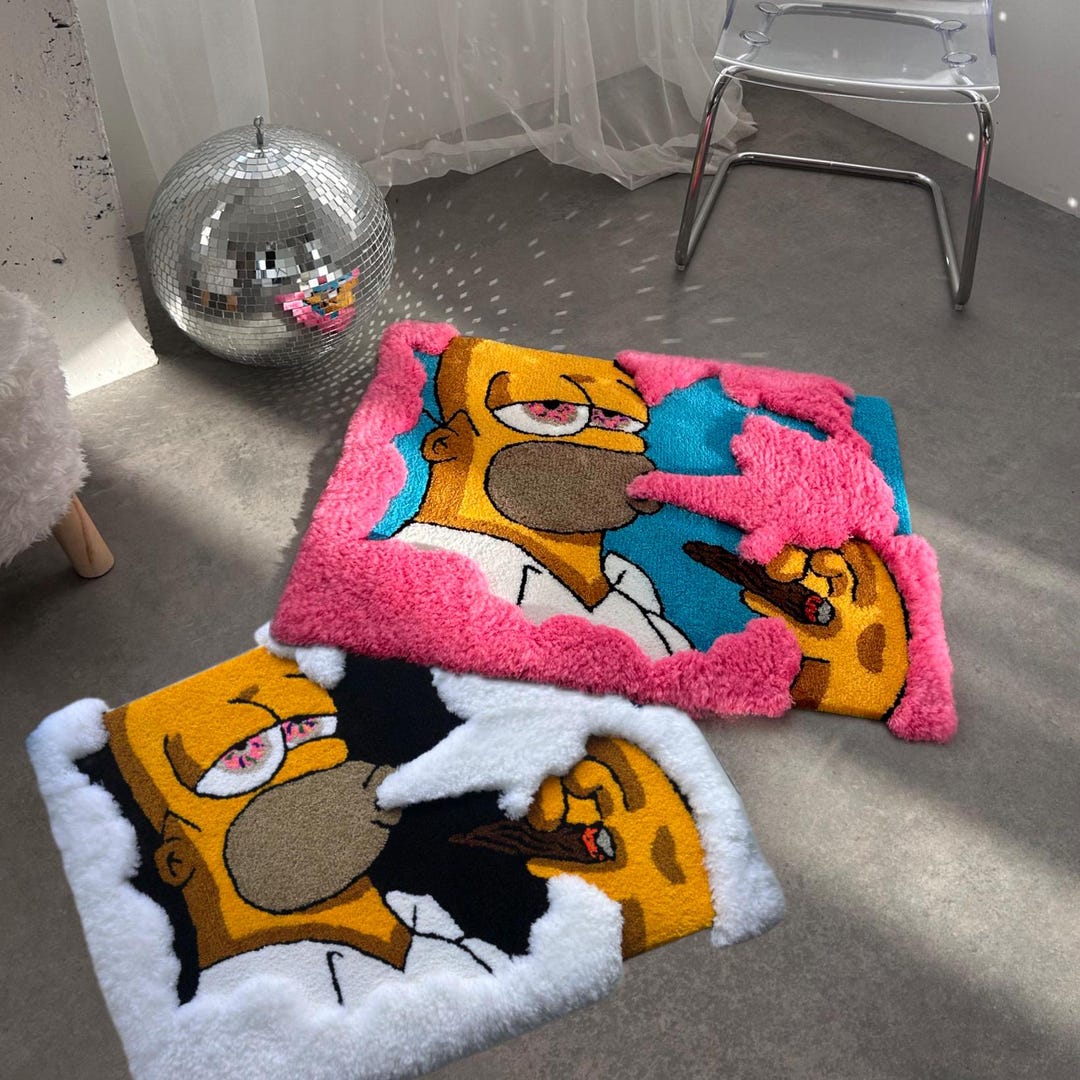 Cartoon Character Rug, Handmade Custom 3D Fluffy Carpet - Etsy