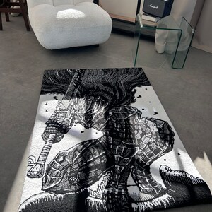 Scandinavian Berserk Rug, Warrior Guts Rug, Sword Rug, Popular Anime ...