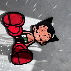 Astronaut Character Rug, Anime Boy, Anime Character Rug, Handmade ...