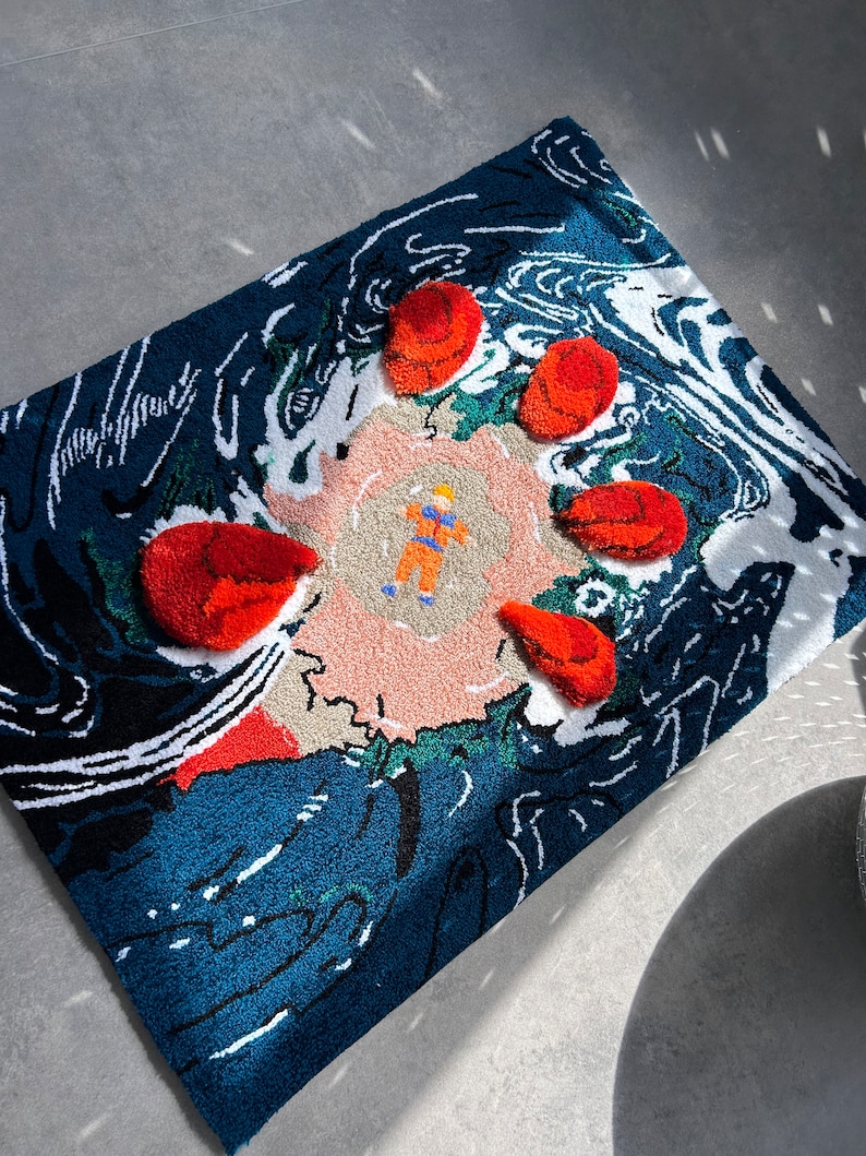 Handmade 3D Anime Rug: Custom Ninja Character Home Decor - Etsy