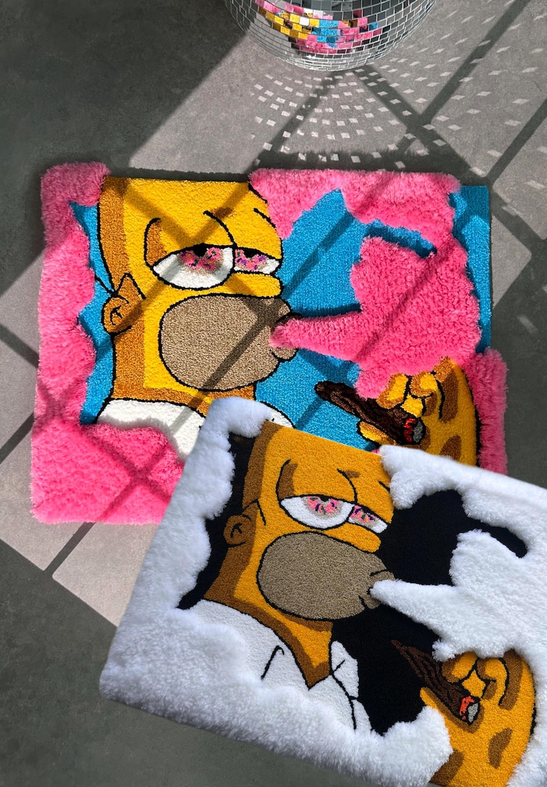 Cartoon Character Rug, Handmade Custom 3D Fluffy Carpet - Etsy