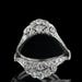 Victorian Enhancer Guard Ring, Round Moissanite Diamond Art Deco Band ...