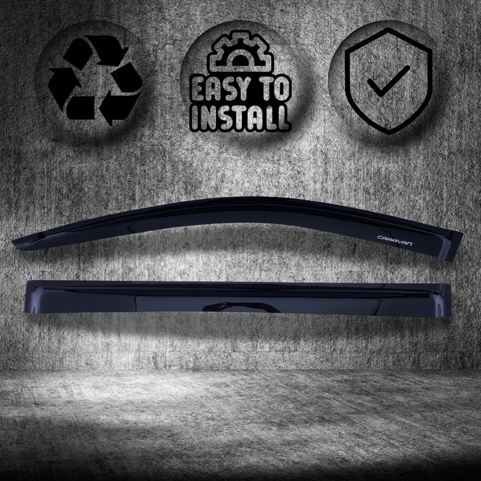 2008-2018 Dodge Caravan Out-channel Auto-visor Side Window Rain ...