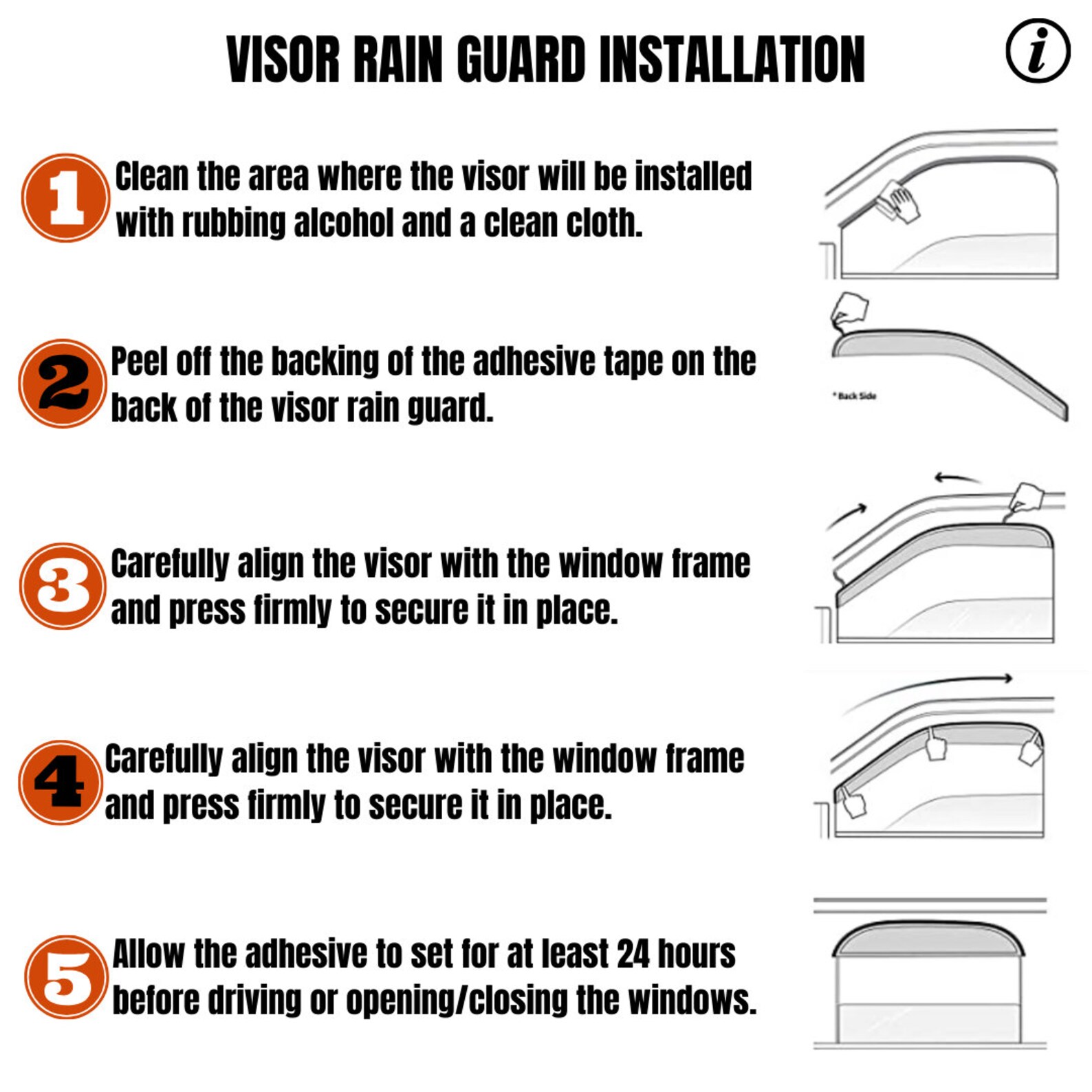 2008-2018 Dodge Caravan Out-channel Auto-visor Side Window Rain ...