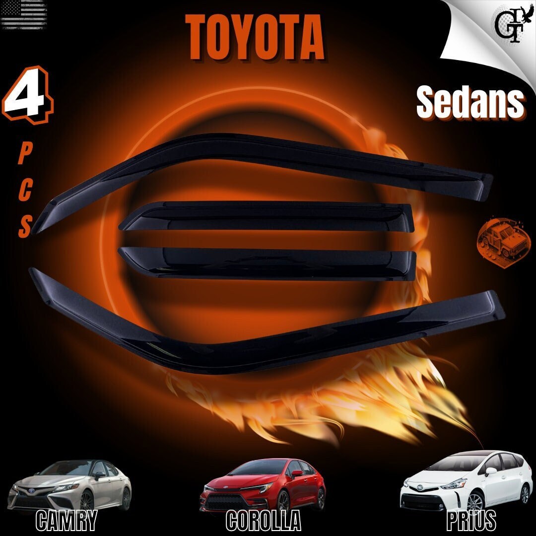 Toyota Sedans Out-channel Auto-visor Side Window Rain Deflector Rain ...