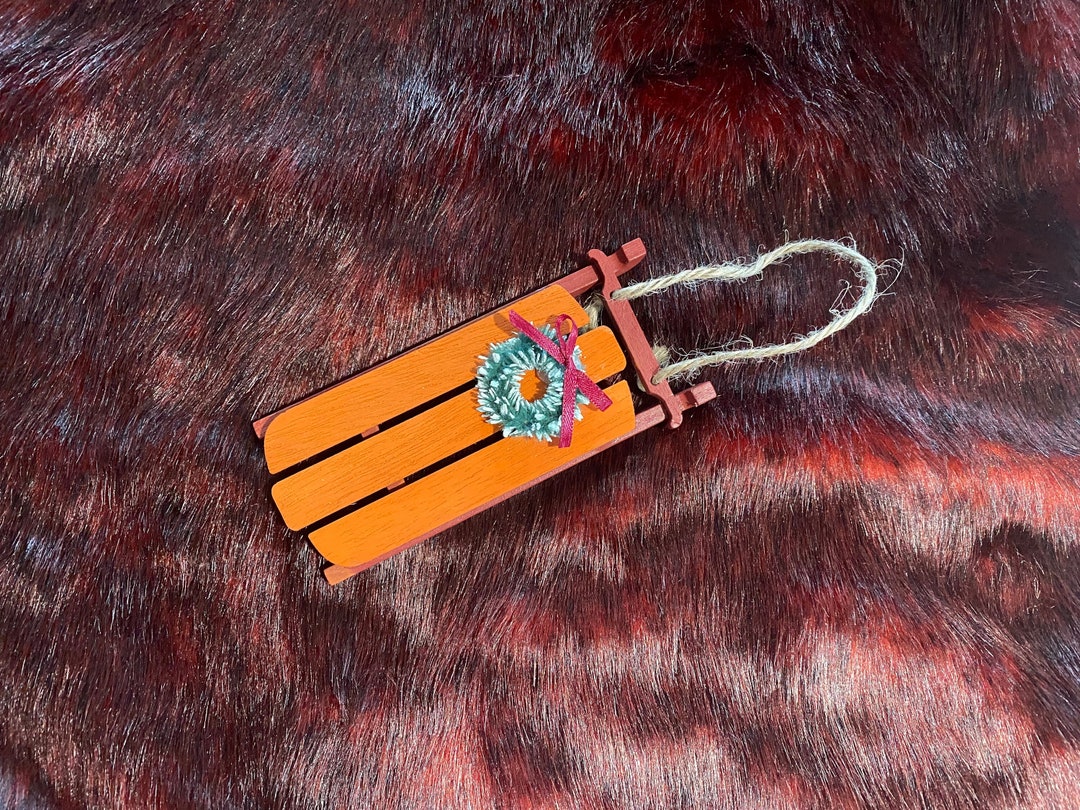 Virginia Tech Winter Wreath Sled Ornament - Etsy