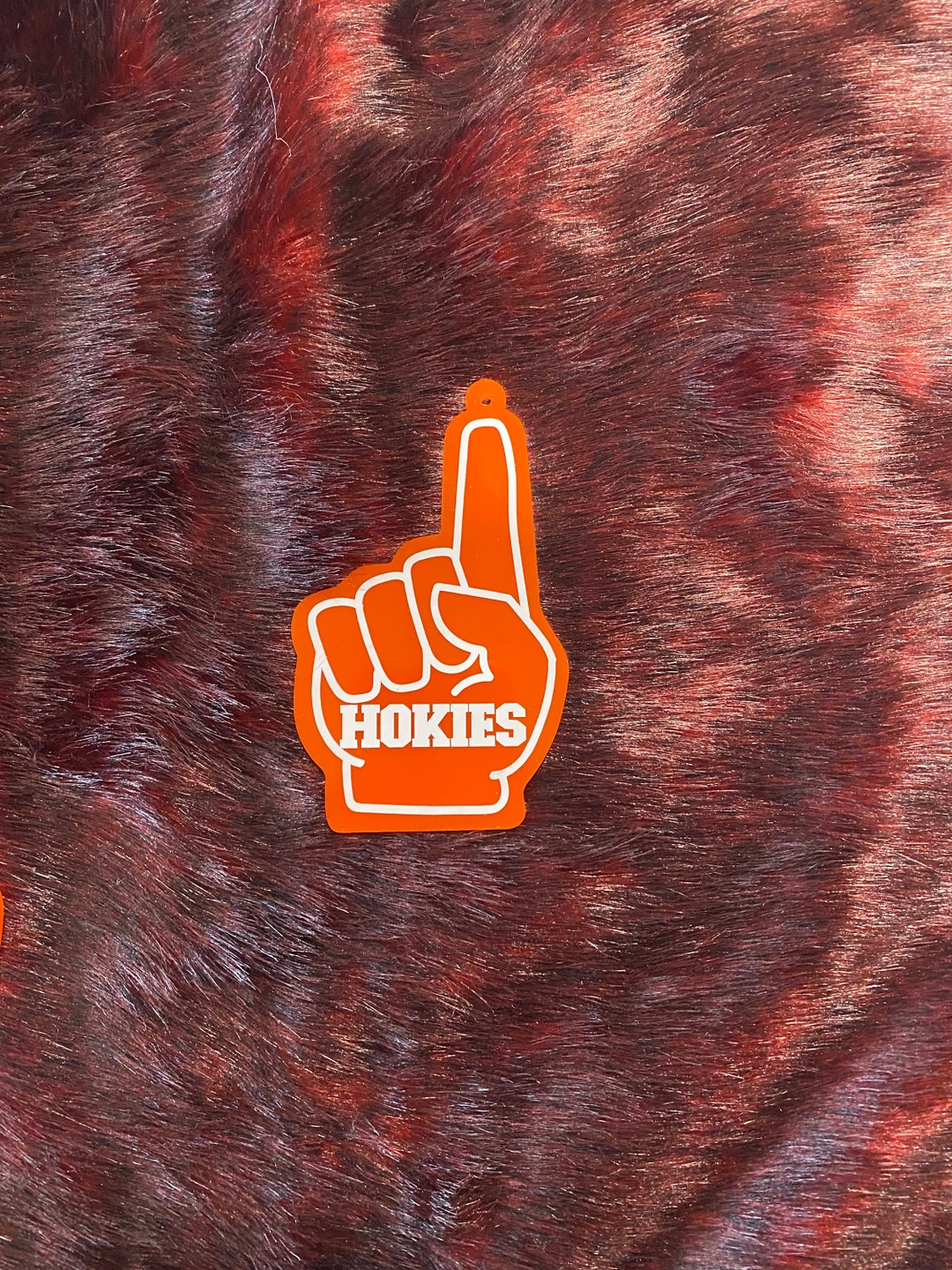 Virginia Tech Fan Finger Orange Christmas Ornament - Etsy