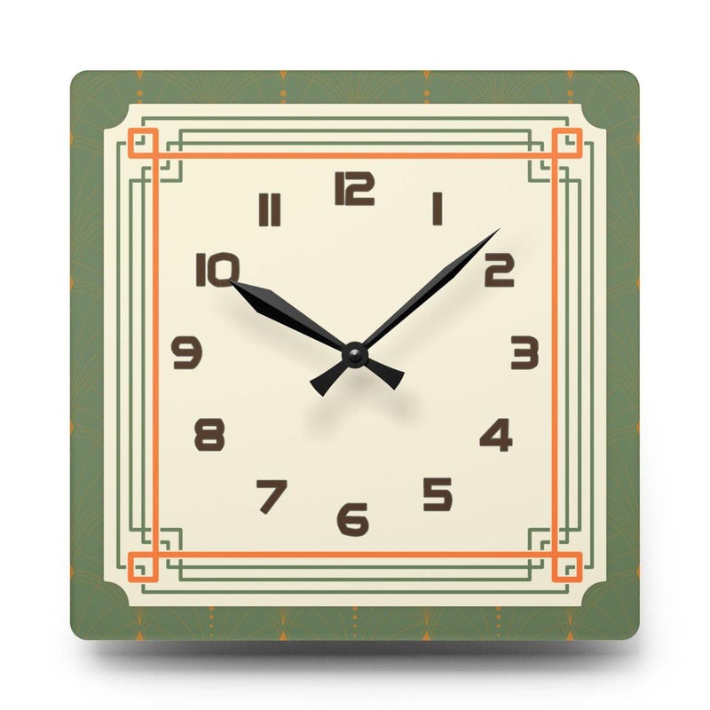 Clock Vintage Square - Etsy UK