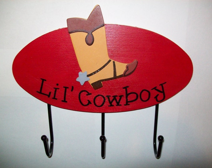 COWBOY BOOT Wall Hooks for a Western Themed Nursery or Little Boys ...