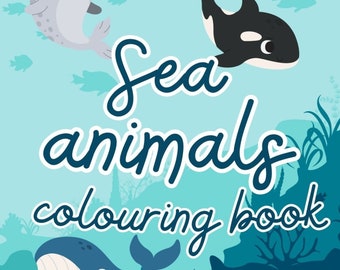 Animal Coloring Book Sea Animals - Etsy
