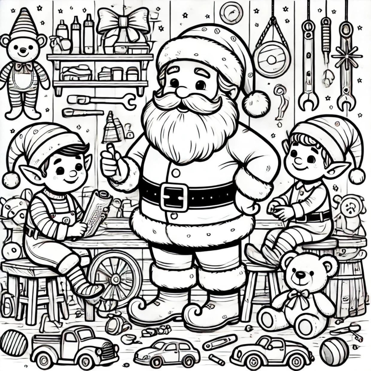 Christmas Funny Santa Coloring Pages for Adult, Christmas Santa Claus ...