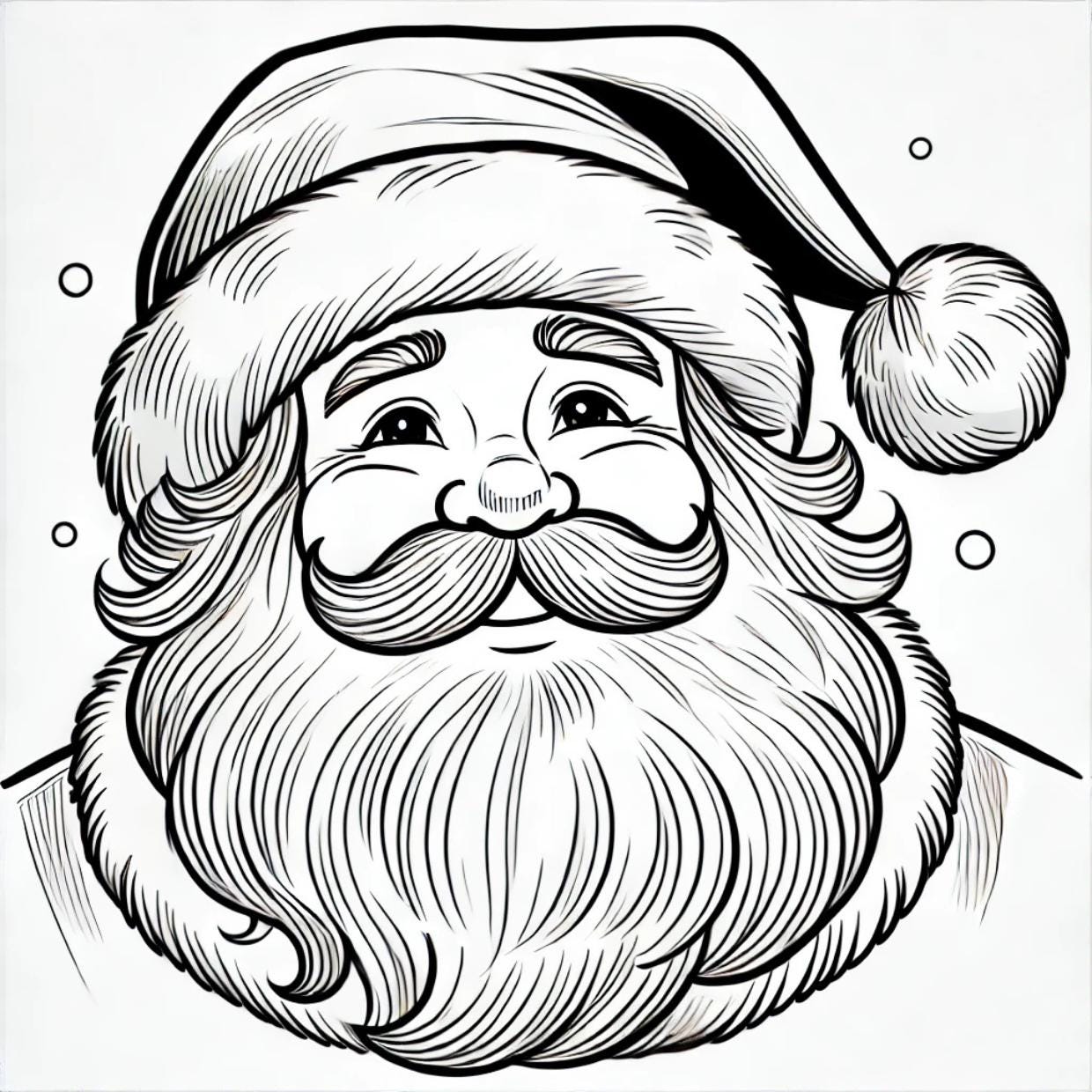 Christmas Funny Santa Coloring Pages for Adult, Christmas Santa Claus ...
