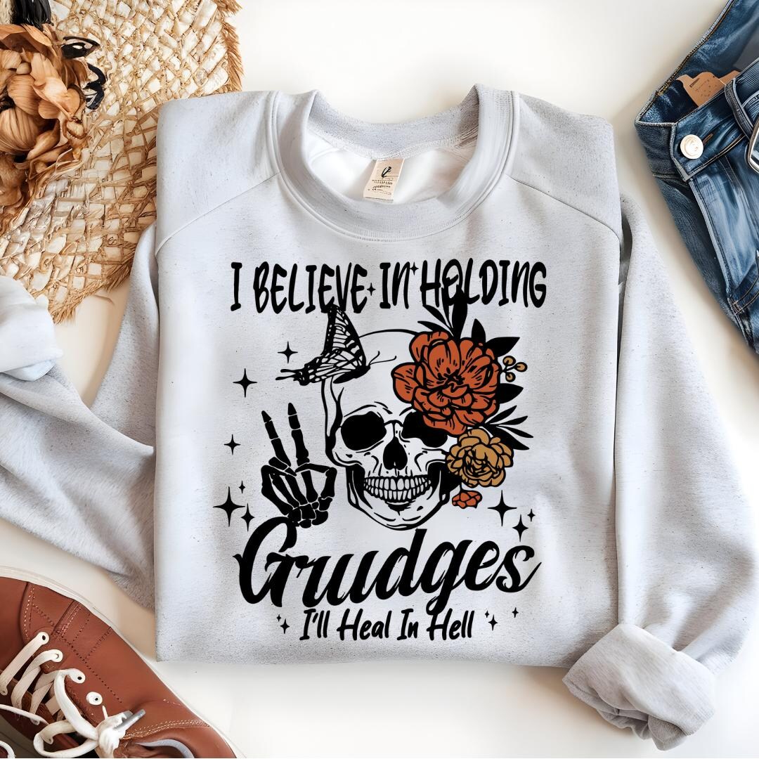 Holding Grudges, Floral Skull Svg Png, Adult Humor Png, Sugar Skull Png ...
