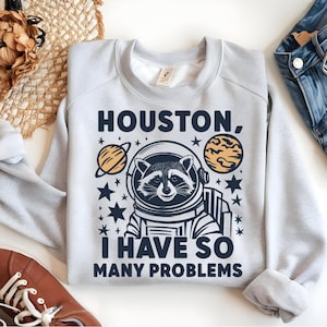 Houston, I Have so Many Problems Png Svg, Vintage Retro Funny Raccoon ...