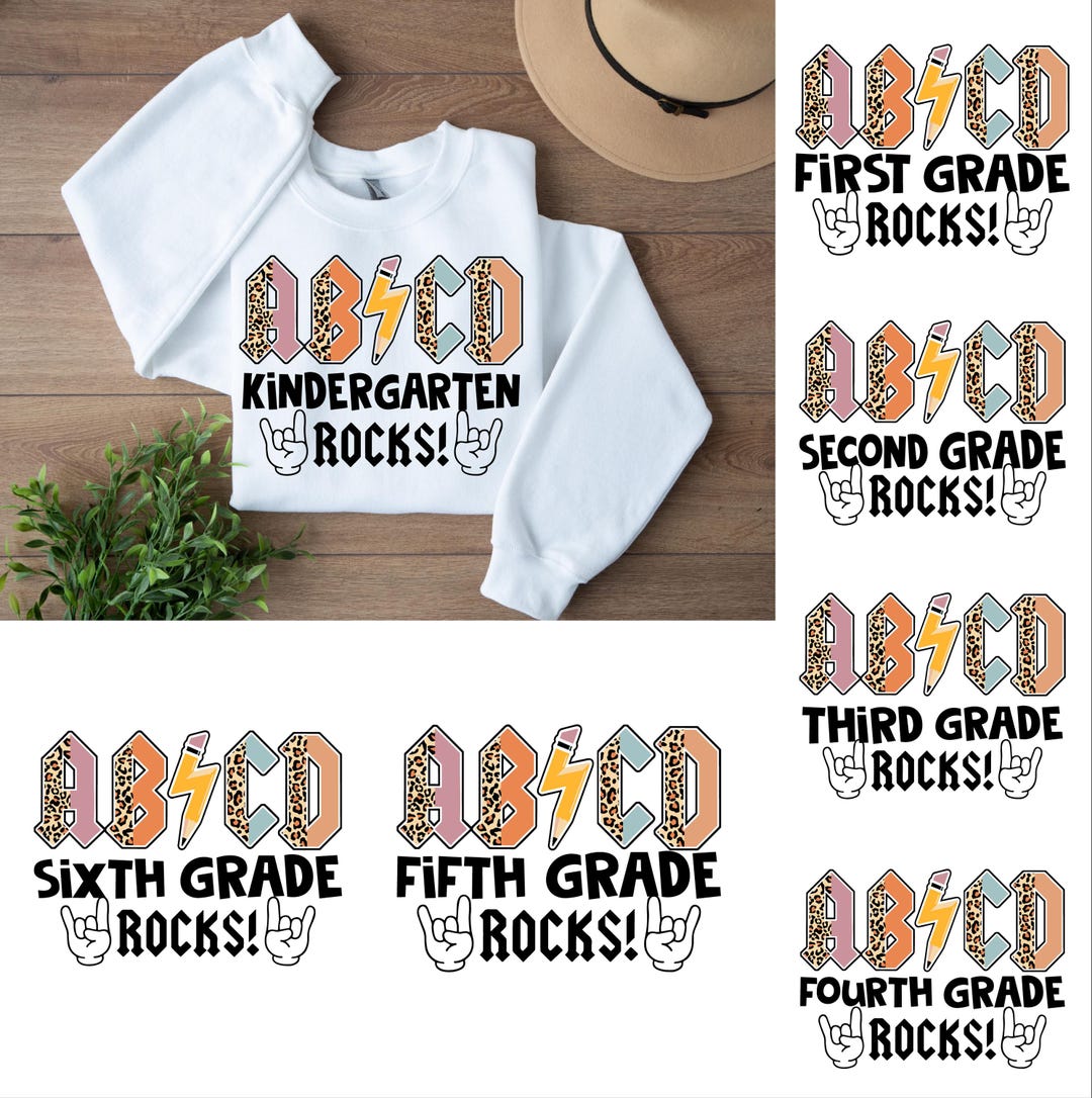 ABCD Back to School Bundle Rock Svg Png , Abcd Back in Class Preschool ...