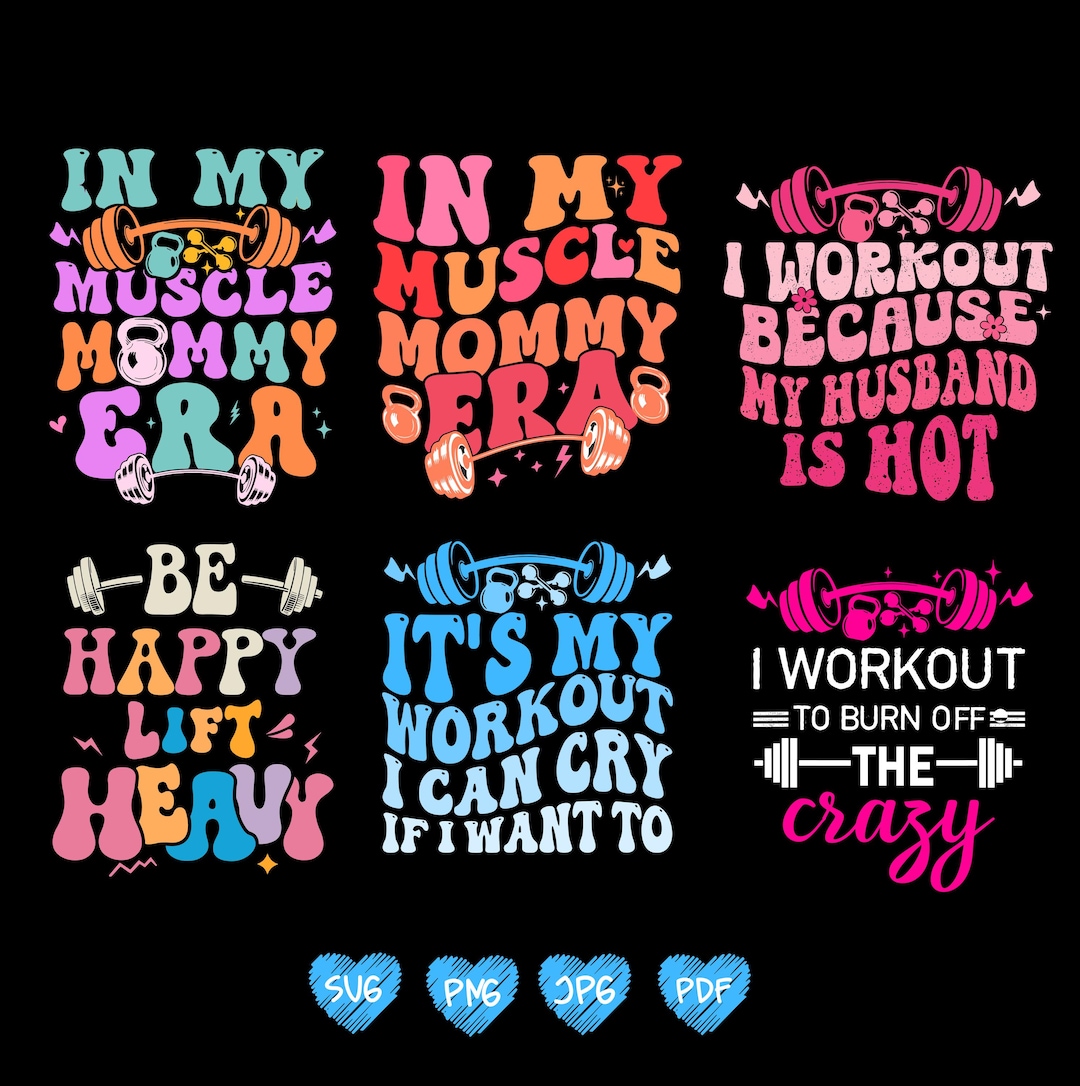 Groovy Workout SVG PNG Bundle: Boho Hippie Design (digital Download - Etsy