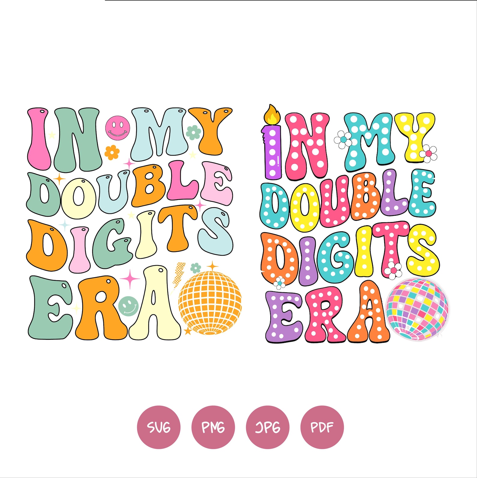 In My Double Digits Era SVG PNG, 10th Birthday Svg Png, Double Digits ...