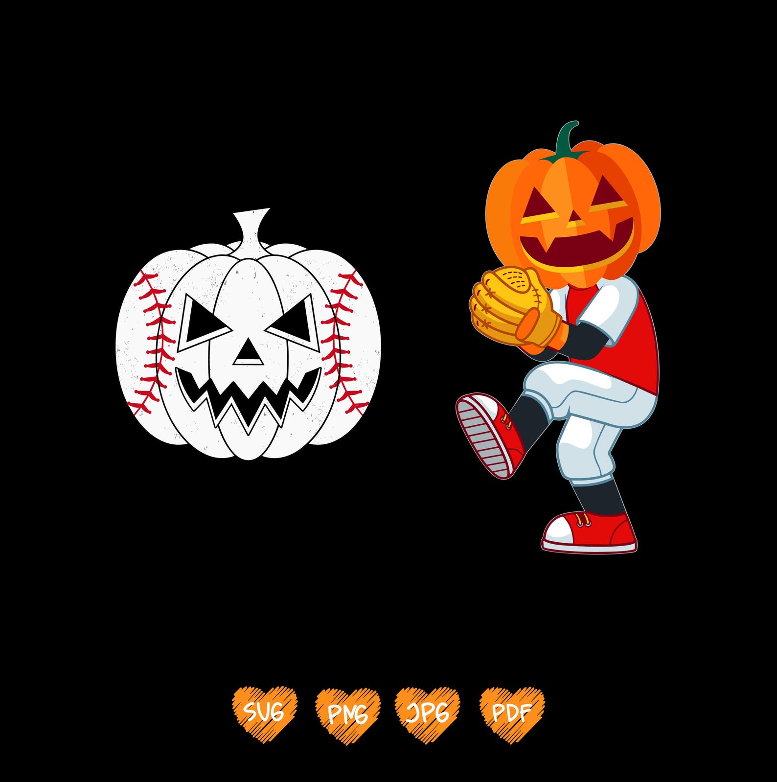 Halloween Baseball Design Svg Png, Spooky Pumpkin Home Run Png, Pumpkin ...