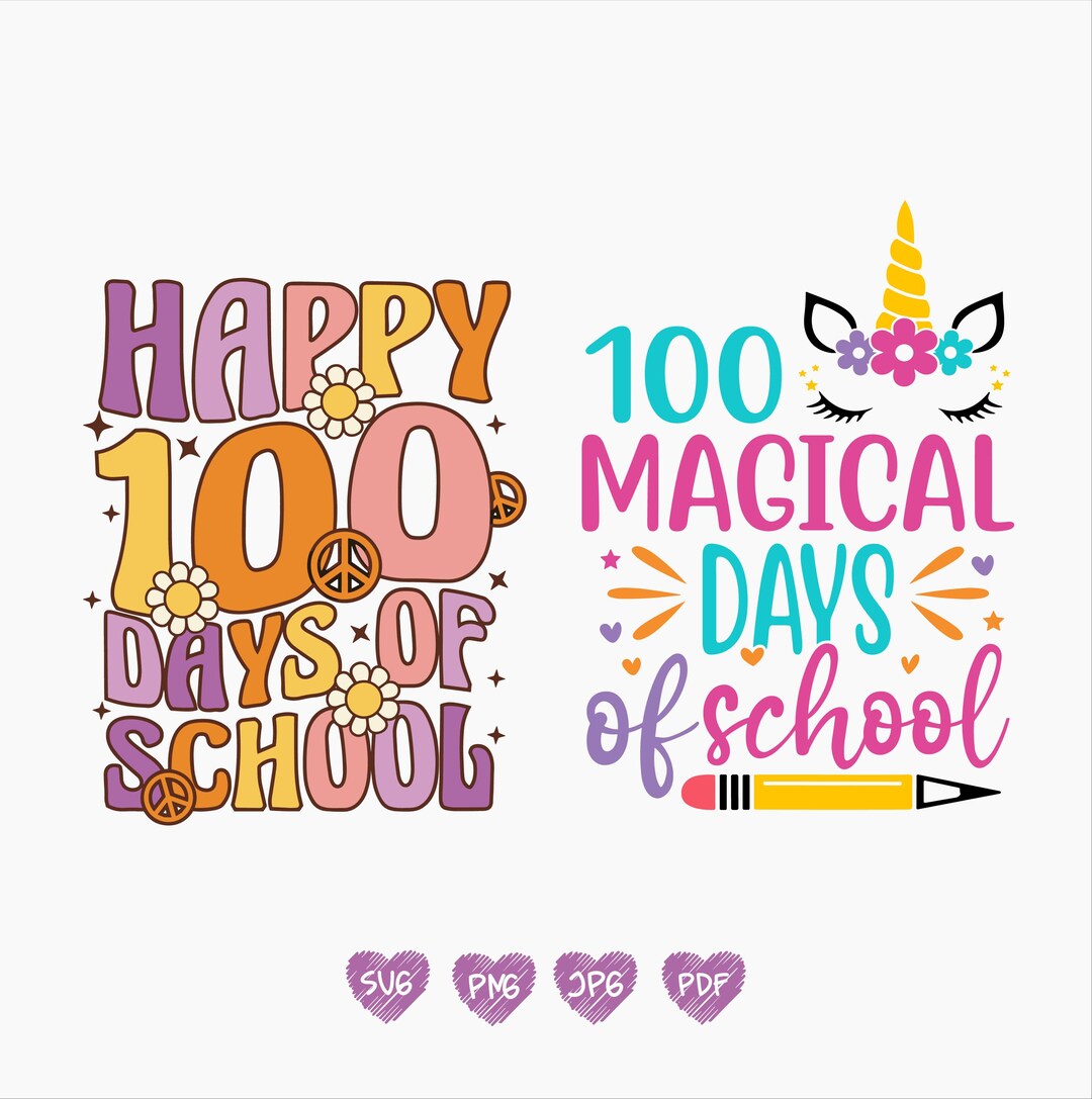 100th Day of School Png Svg, 100 Days of School 2026, 100 Days Smarter ...