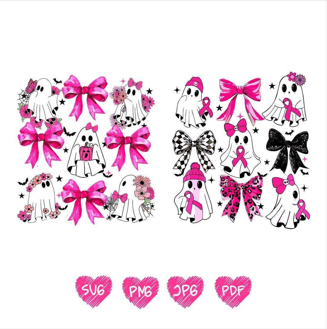 In October We Wear Pink Ghost Svg Png, Halloween in October We Wear ...