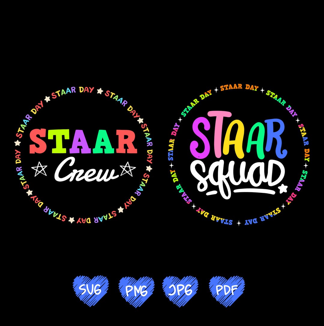 STAAR Day Crew SVG PNG: Teacher Testing Squad Design (digital Download ...