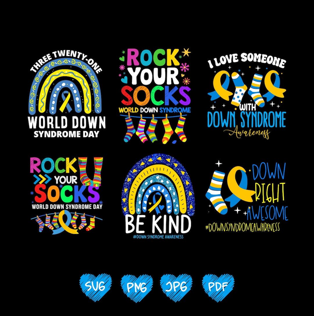 Down Syndrome Png Svg Bundle, Boy Down Syndrome Day 2026, Awareness ...