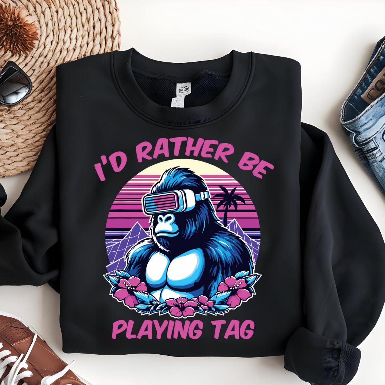 I'd Rather Be Playing Tag Gorilla Monke Tag Gorilla VR Gamer Digital ...