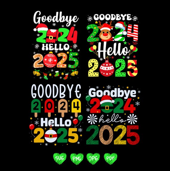 Goodbye Clipart Happy New Year 2024: Goodbye 2023 Welcome 2024 Images,