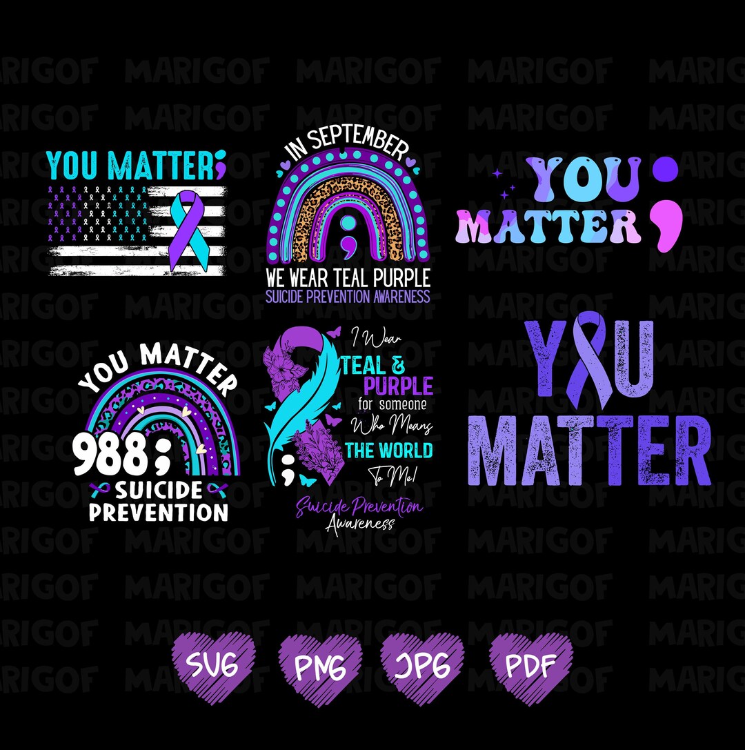 Suicide Prevention Awareness Bundle Svg Png, Stay National Suicide ...