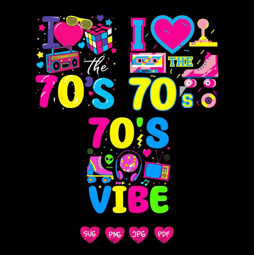 70s Vibes Png, Retro 80s Svg, Born in the 70s Png, 90's Party Svg ...