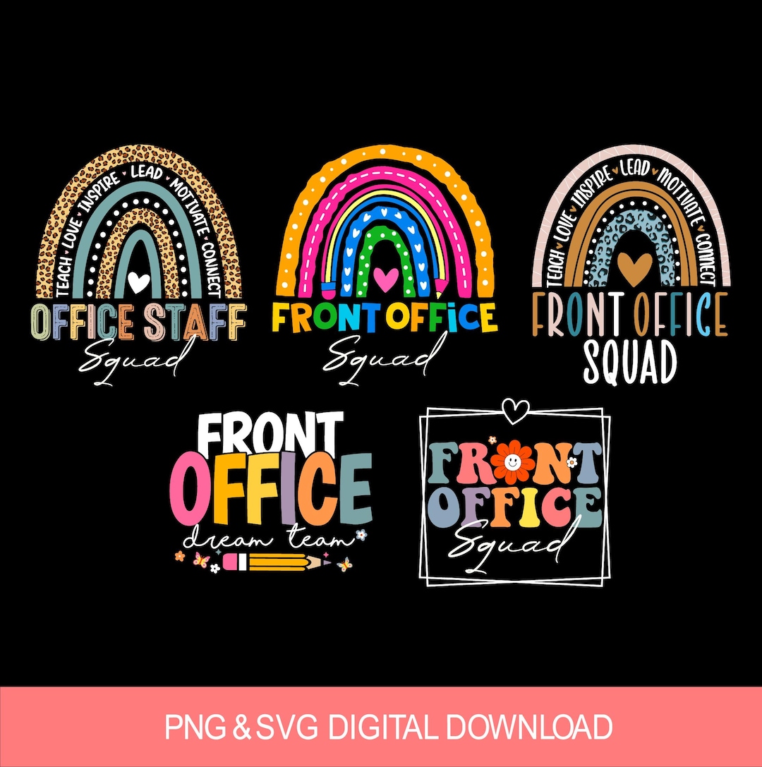 Front Office Squad Bundle SVG PNG, Front Office Svg, Office Squad Svg ...