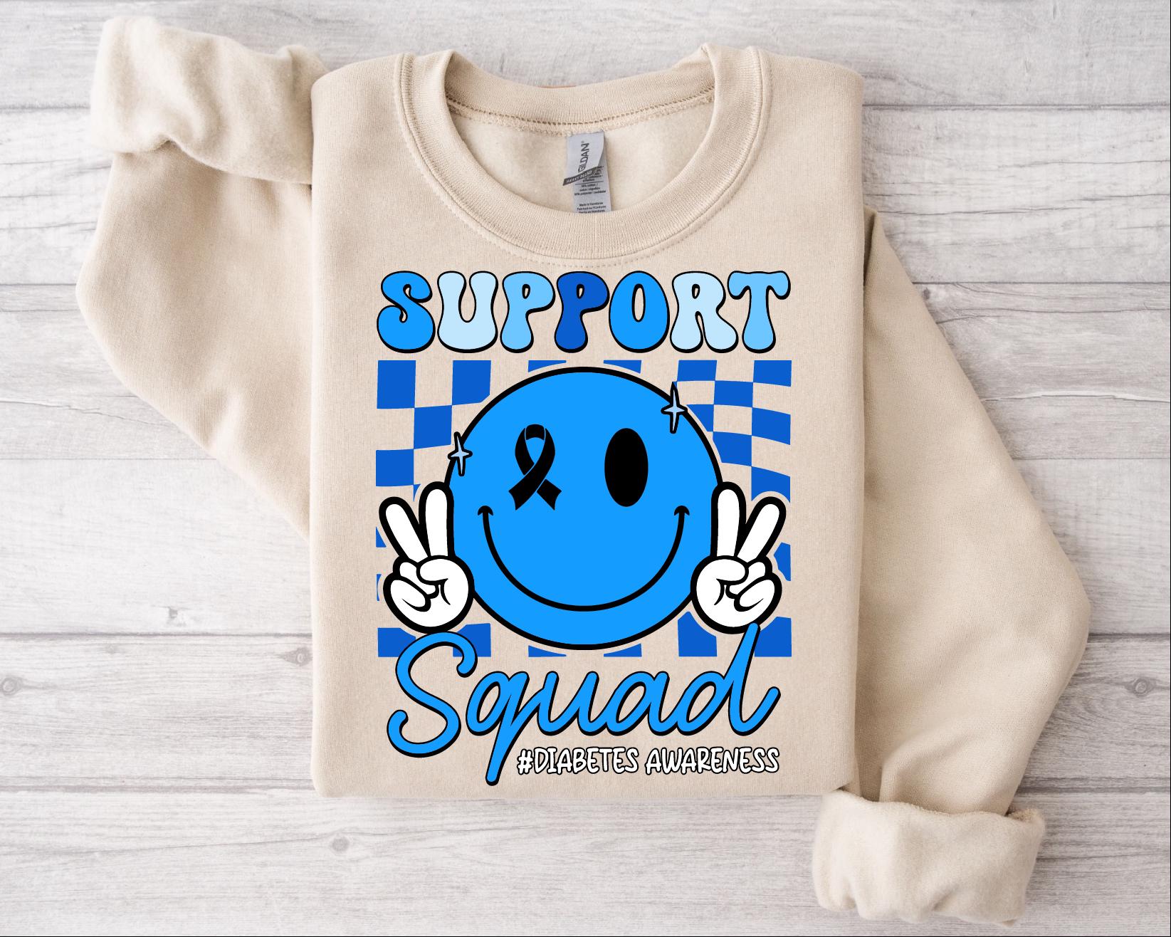 Diabetes Awareness Support Squad Svg Png, Diabetes Png, Blue Ribbon Svg ...