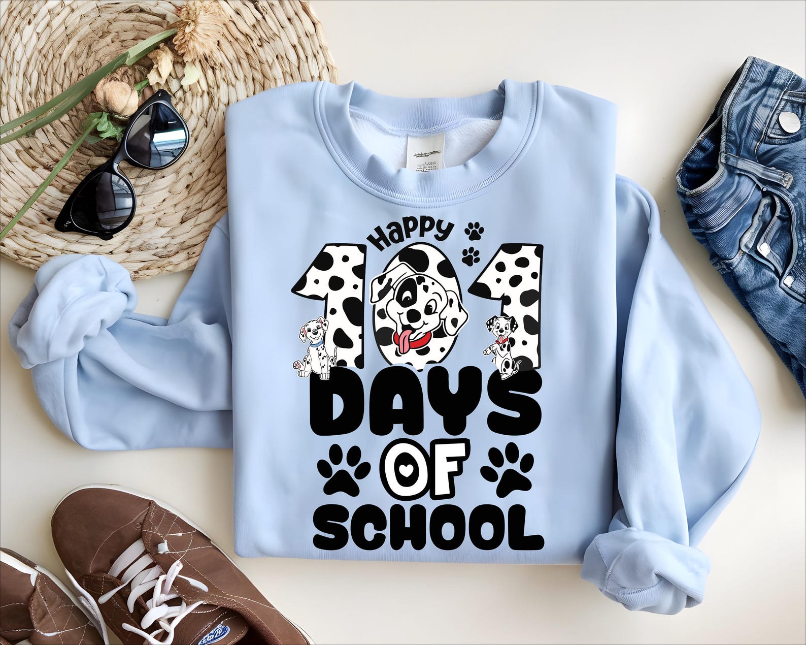 101 Days of School Dalmatian Dog Svg Clipart Bundle, Happy 100 Days of ...