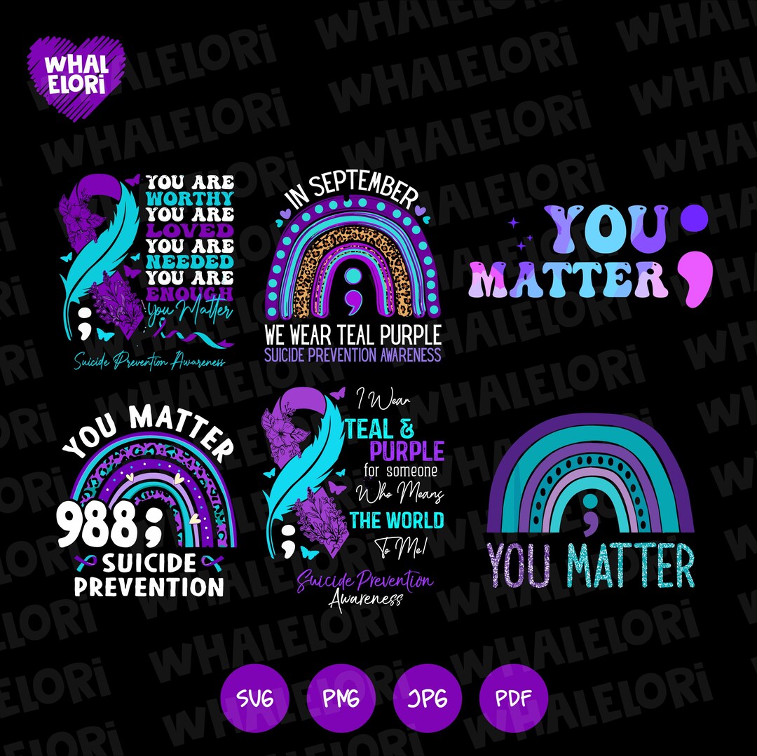 Suicide Prevention Awareness Bundle Svg Png, Stay National Suicide ...