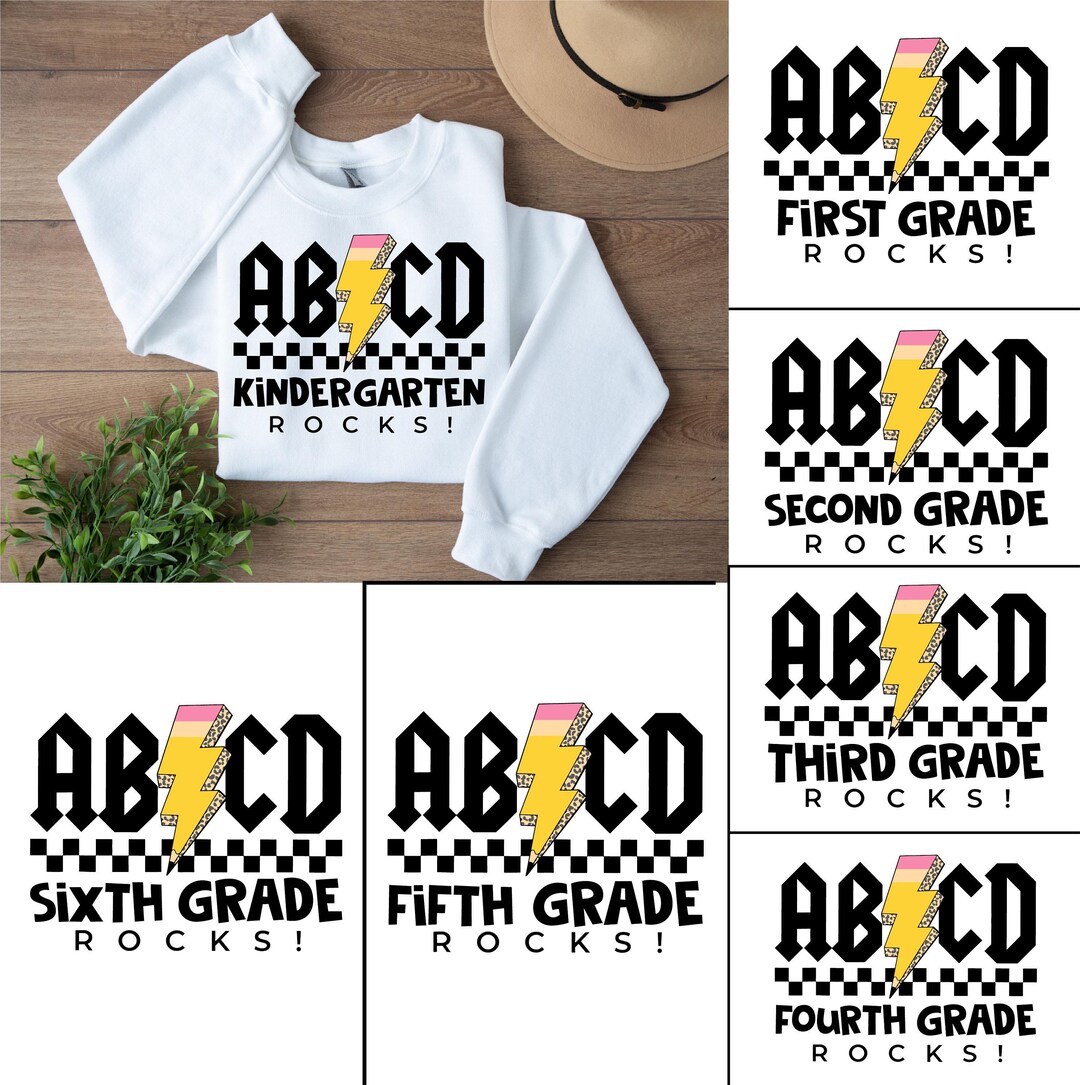 ABCD Bundle Rock Svg Png , Abcd Back in Class Preschool Rock Png, Back ...